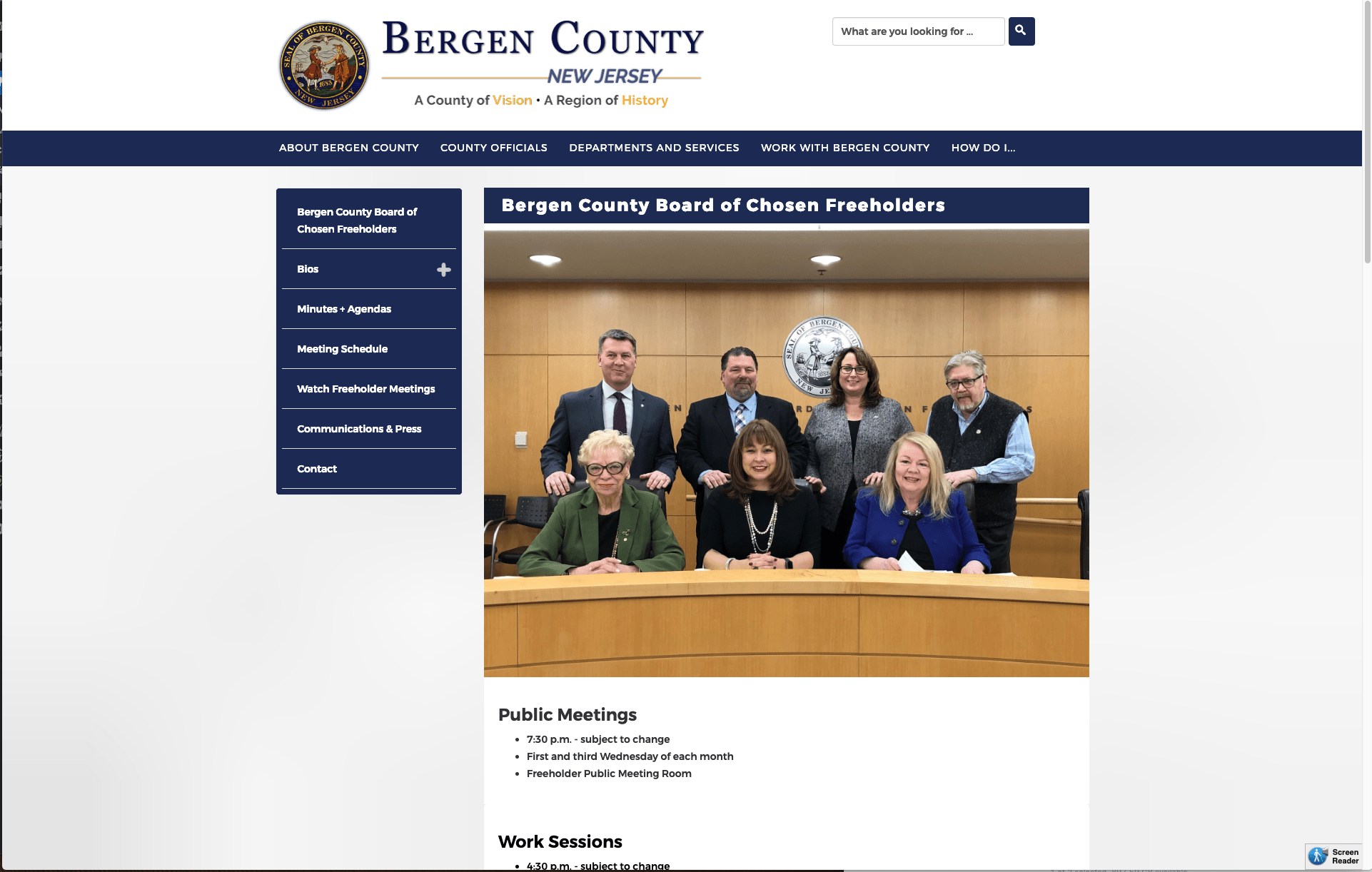 Bergen County Official Website - ©2023 Ben Rothman, Web Developer
