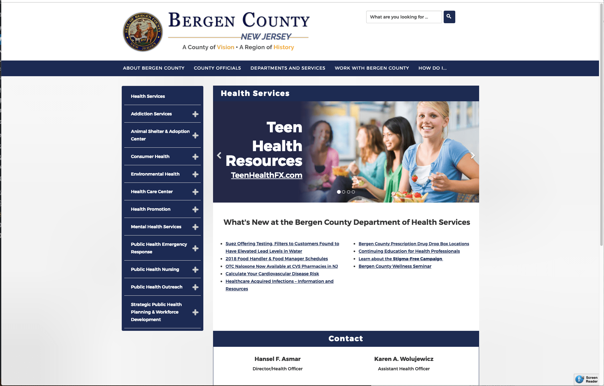 Bergen County Official Website - ©2023 Ben Rothman, Web Developer